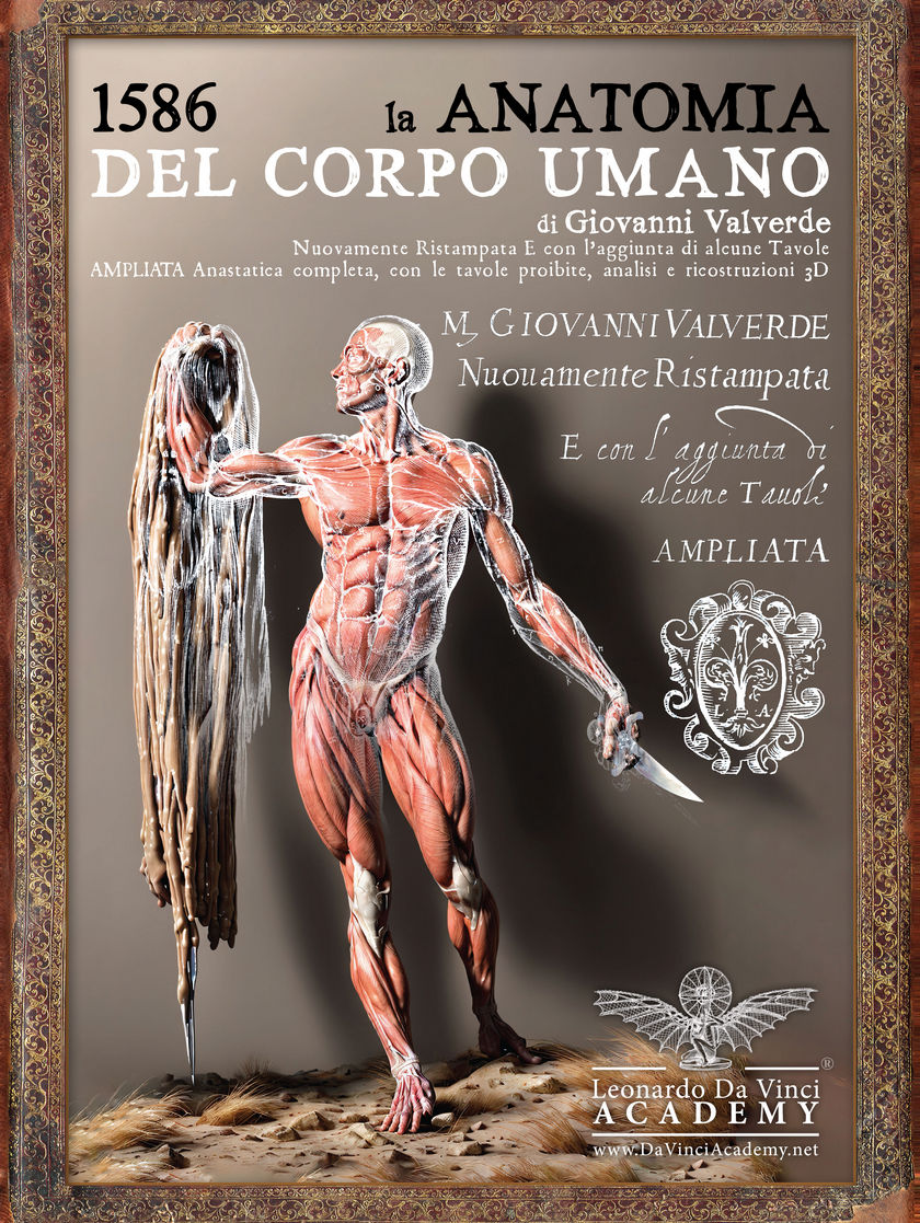 1586 LA ANATOMIA DEL CORPO UMANO di Valverde – Leonardo da Vinci ACADEMY